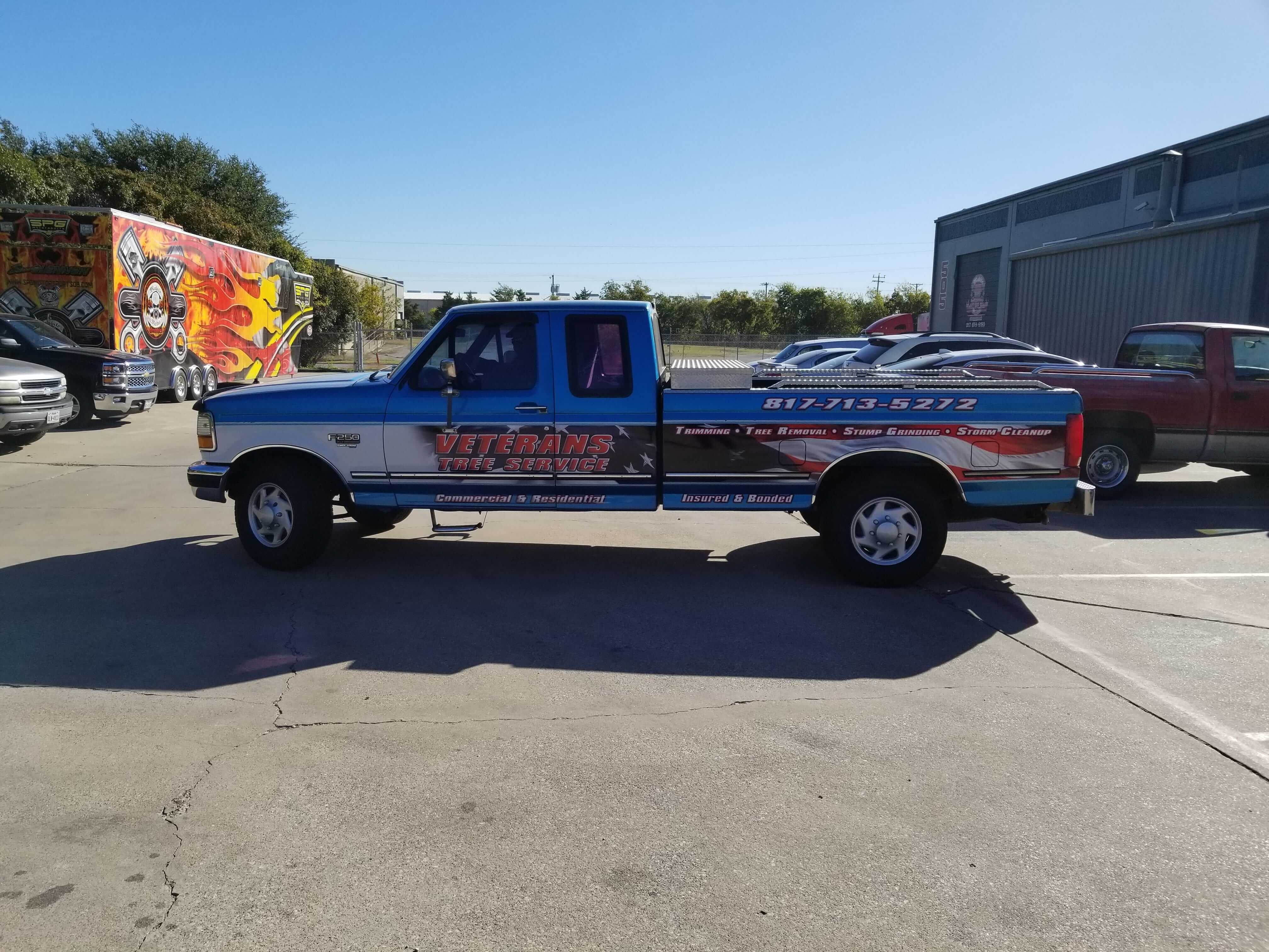 Veteran's Lawn Service Truck Graphics | Mobile Media Graphics